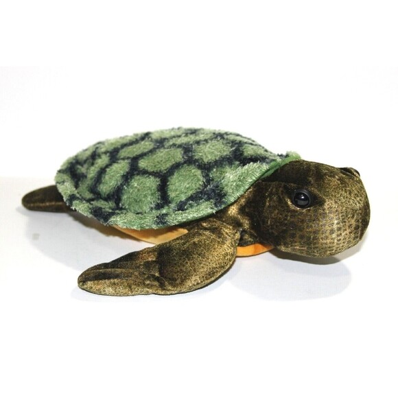 Toys | Aurora World Plush Realistic Green Sea Turtle Stuffed Animal Toy ...